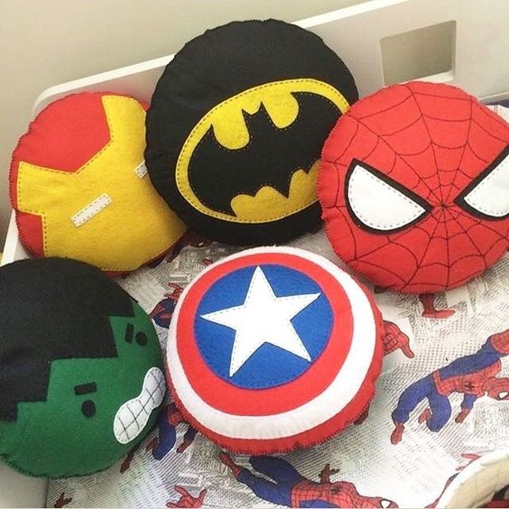 Superhero Marvel Character Round Sofa Pillow/Spiderman Hulk Iron Man ...