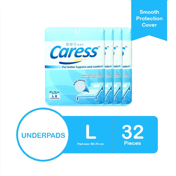 Caress Underpads Large 8s x 4 Packs | Shopee Singapore