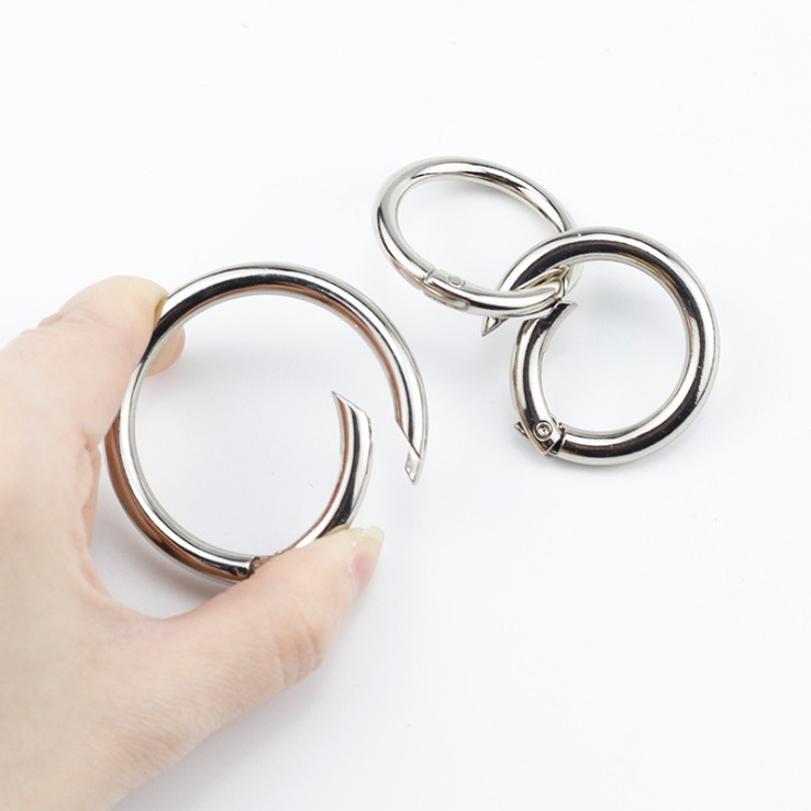 1PC Metal Keychain Open Key Rings Hooks Key Chain Card Ring Paper Book ...