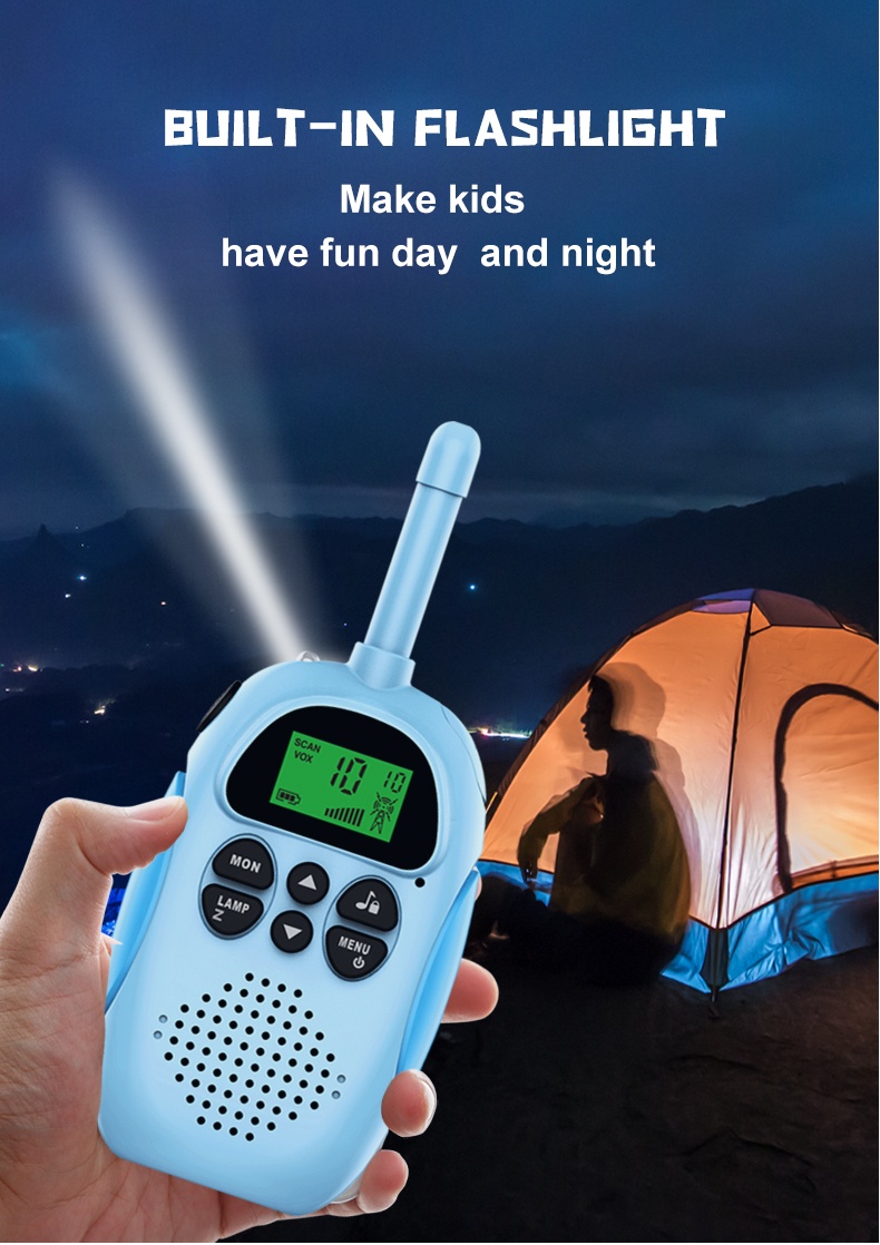 2 Pack Pink+Blue Walkie Talkie For Kids 3 KM Long Distance Wireless ...