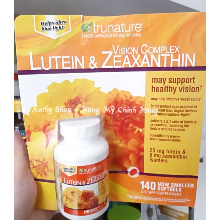 Trunature LUTEIN & ZEAXANTHIN Eye Tonic Tablets 30mg (140 Tablets ...