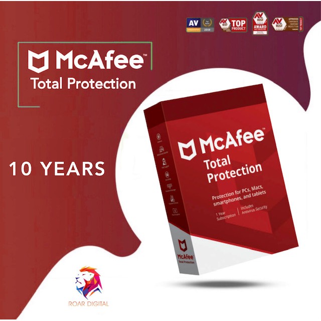 MCAFEE TOTAL PROTECTION ANTIVIRUS ORIGINAL 10 YEARS - LATEST VERSION ...