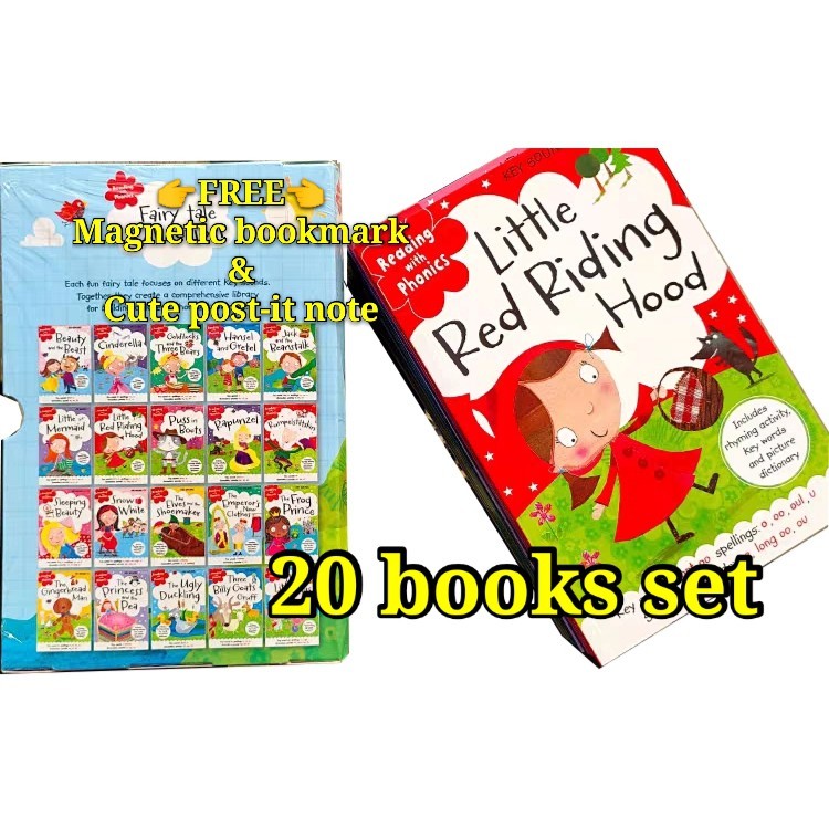【SG READY STOCK】Reading with Phonics Fairy Tale Collection Box Set (20 books set) | Shopee Singapore