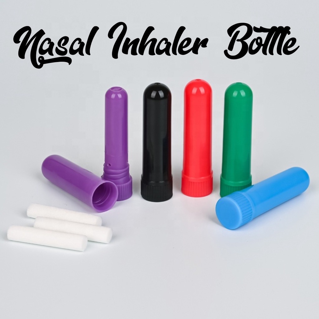 Empty Plastic Nasal Inhaler with Wick / Aromatherapy Inhaler Tube ...