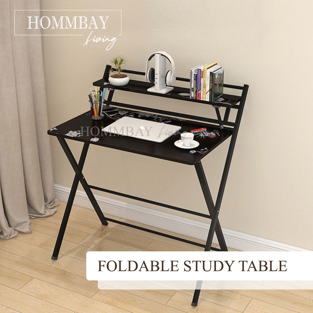 [HOMMBAY Furnishings] Study Table Foldable Computer Table Wooden Table ...