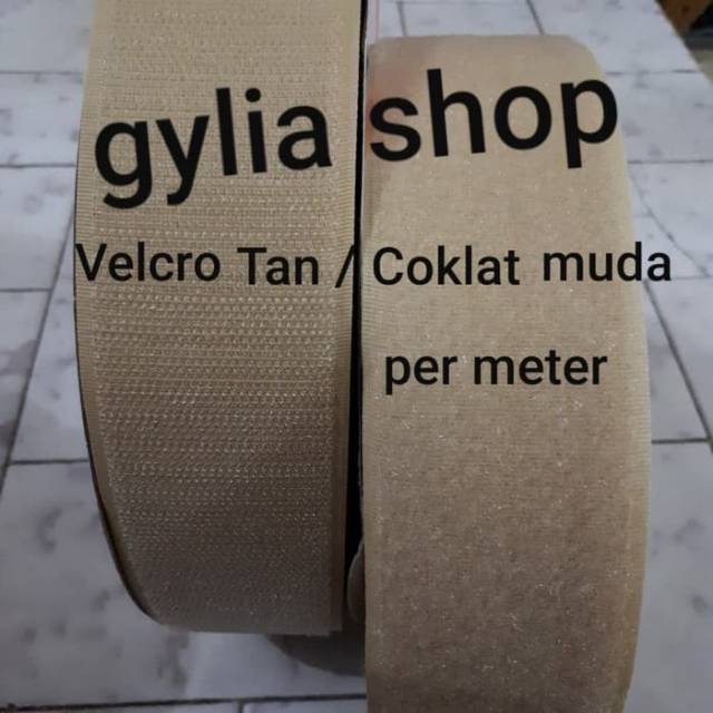 Velcro 5cm Light Brown per meter/Fabric Adhesive 5cm Width per meter ...