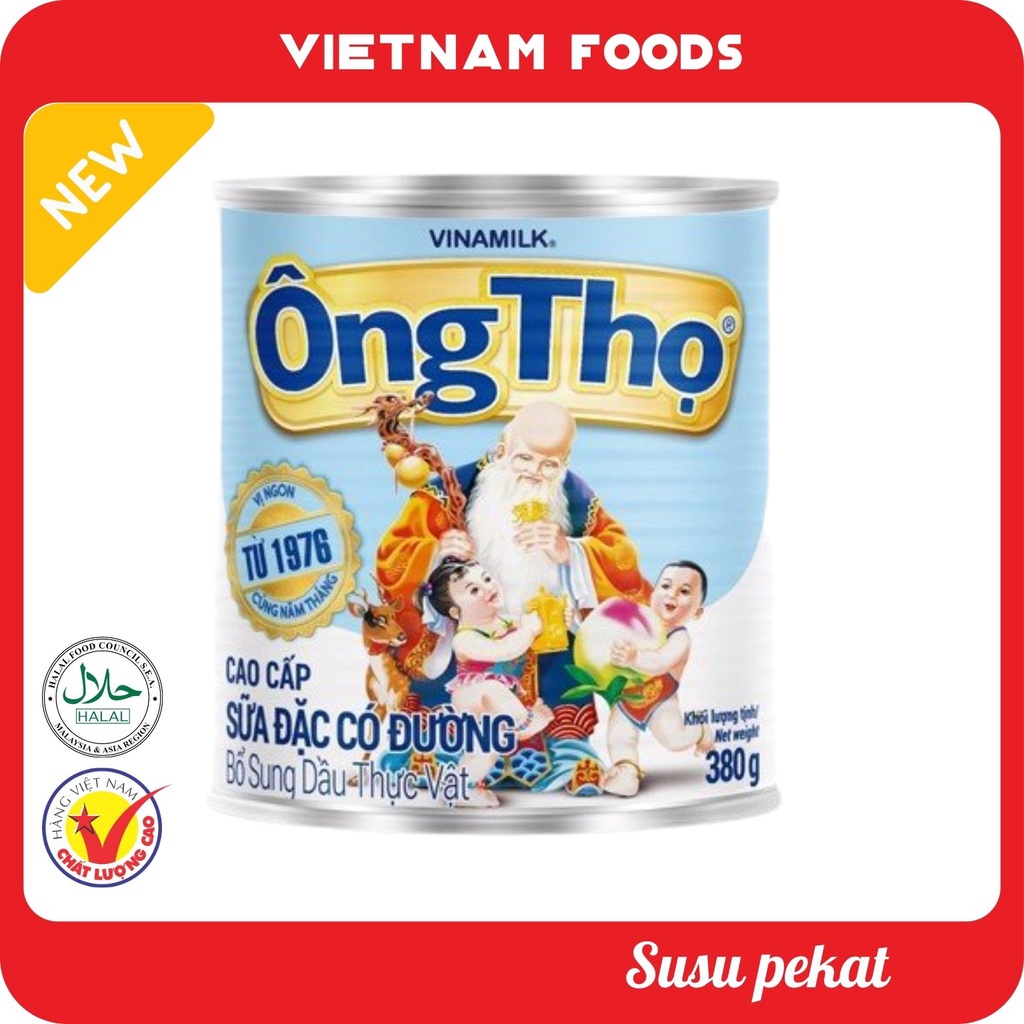 Ong Tho VINAMILK Condensed Milk 380g - Susu pekat - 炼乳 - Sua dac Ong ...