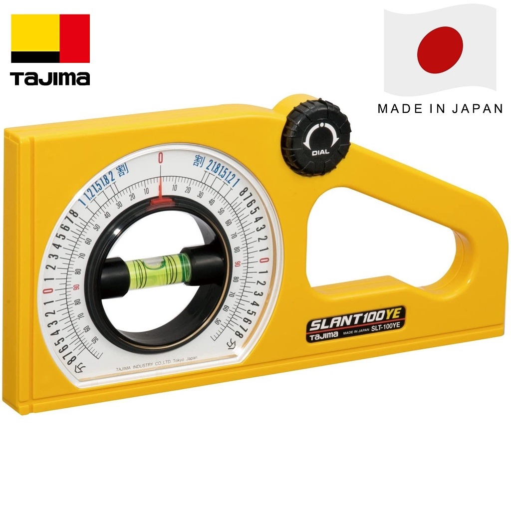 TAJIMA SLT-100 YE SLANT LEVEL / ROTARY ANGLE METER 9.8 inches ( 250mm ...