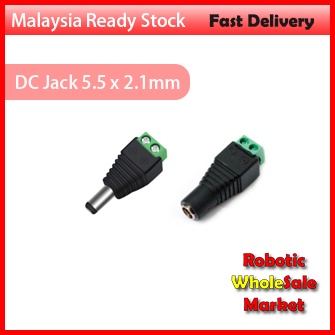 DC Jack Male / Female 5.5 x 2.1mm for CCTV Camera DC POWER Connector ...