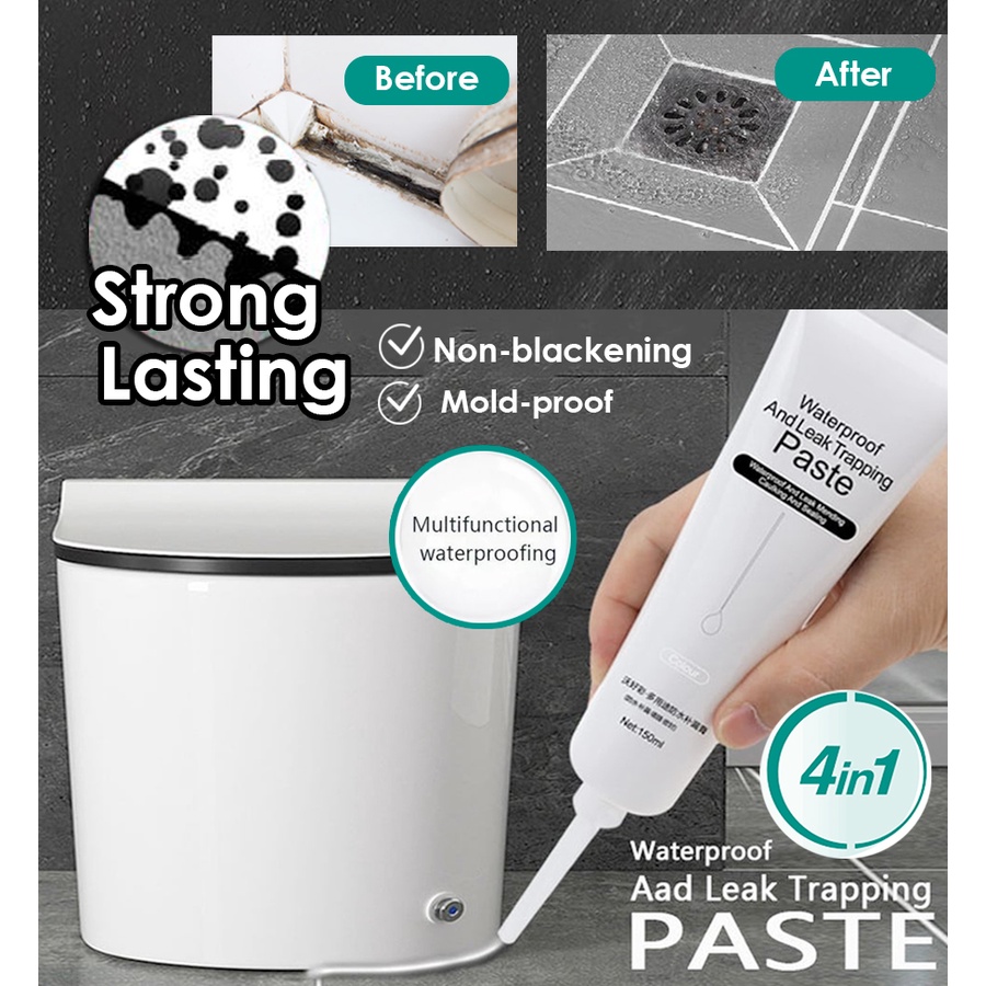 🥇【SG INSTOCK】4 in 1 Waterproof Mildew remover Leak repair Sealant Multi-Purpose Paste (pointed ...