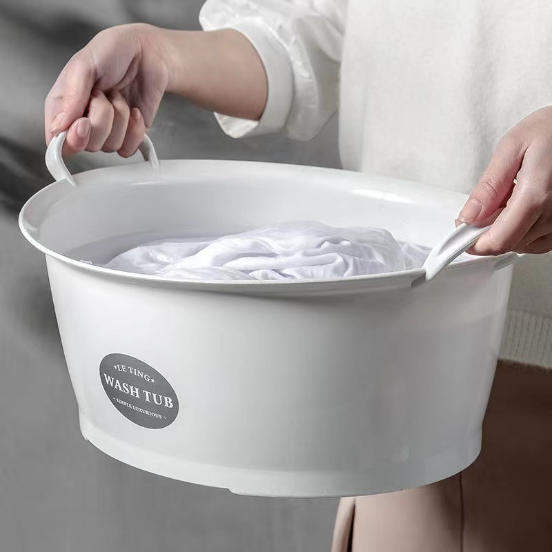 Washbasin Enlarged Plastic Laundry Tub Basin with Handle | Shopee Singapore