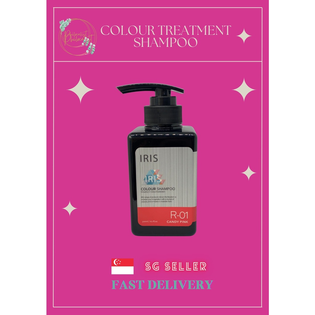 Iris candy pink toning hair shampoo, colour shampoo, hydrating hair ...