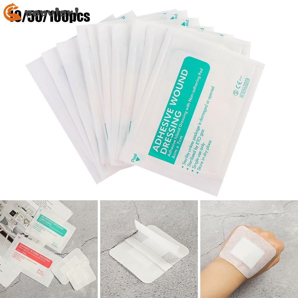 POPULAR 10/50/100Pcs 6x7cm/6x10cm Wound Dressing Band Waterproof ...