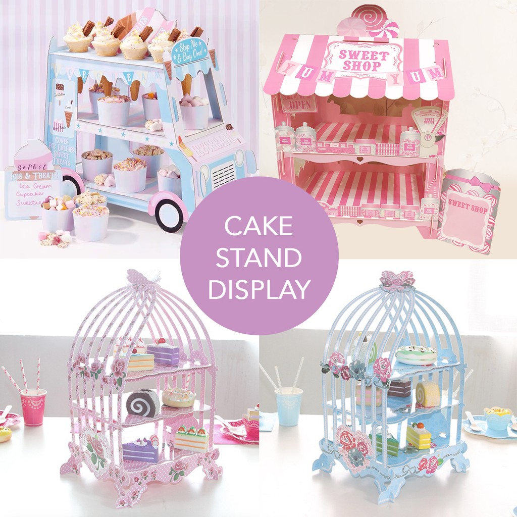 [SG Seller] Designs Cake & Cupcake Stand Disposable Display Stand ...