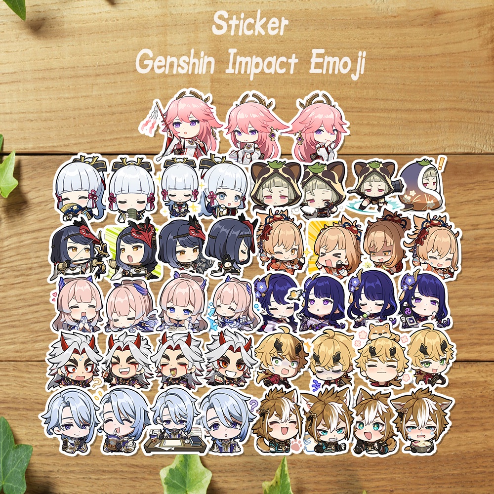 Genshin Impact Emoji Vinyl Sticker Genshin Inazuma Character Sticker ...