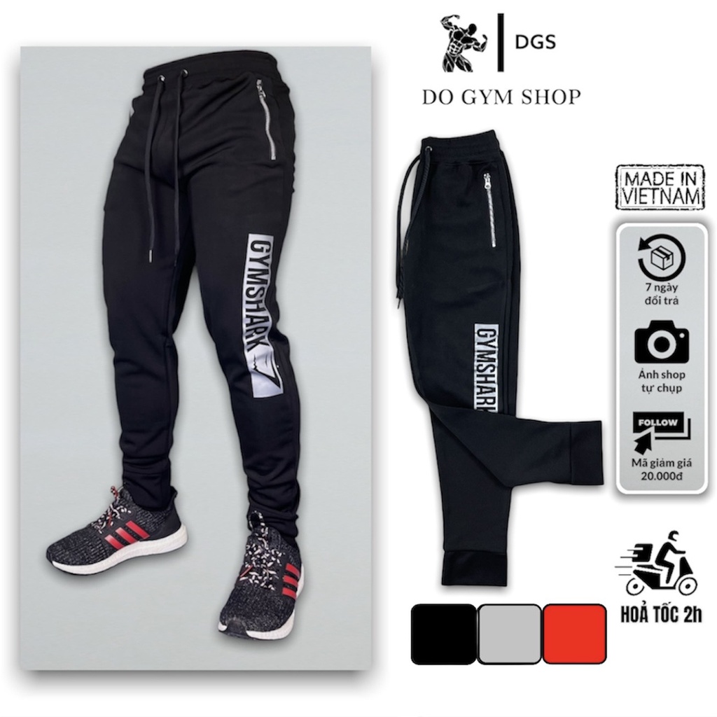 DO GYM SHOP men's long gym pants, sporty form, stretchy poly elastic ...