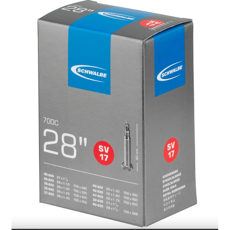 Schwalbe Inner Tubes 28inch SV17/AV17 (Presta/Schrader) Valve 40mm (700c x 28-45c) | Shopee ...