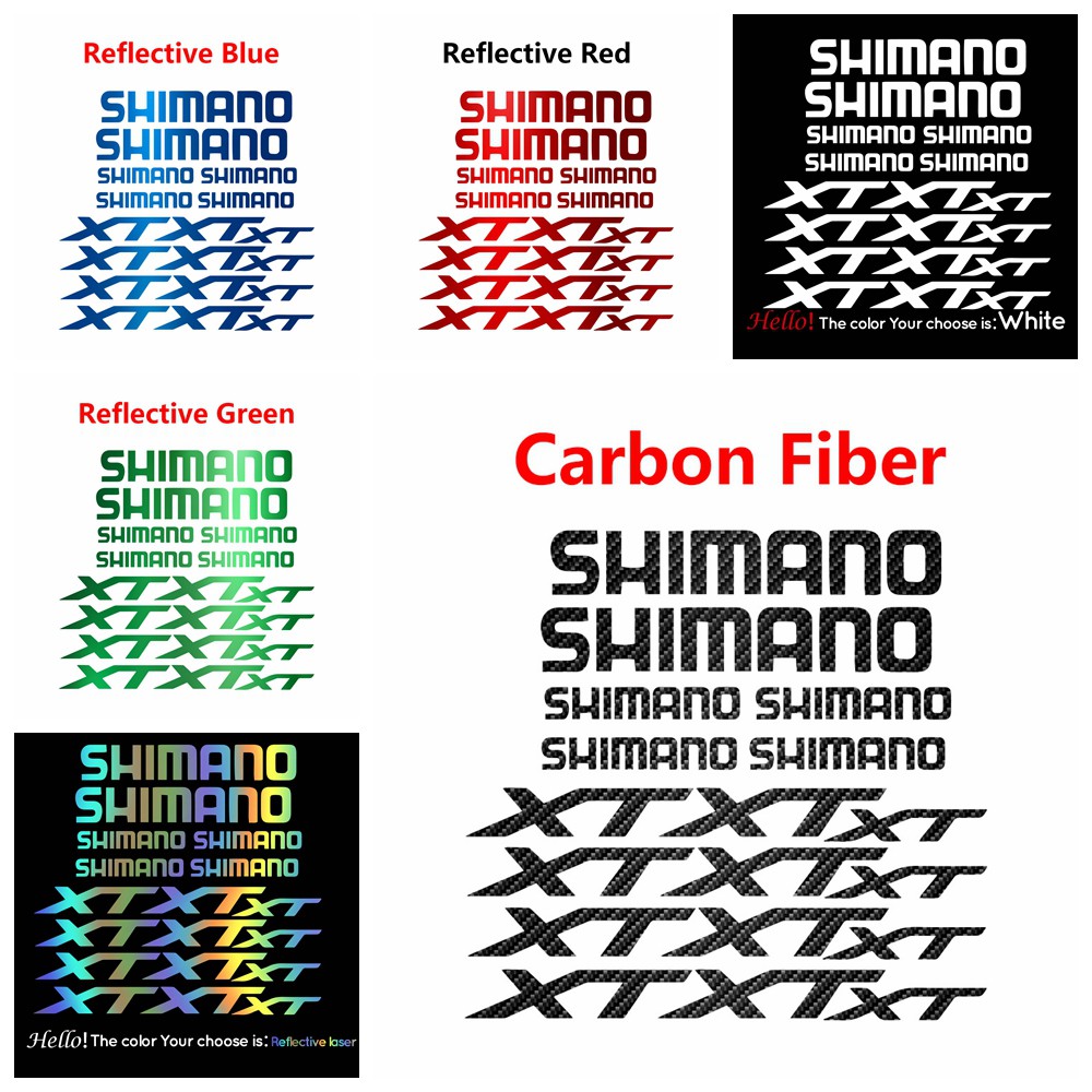 Compatible shimano xt carbon fiber Vinyl Stickers Sheet Bike Frame ...