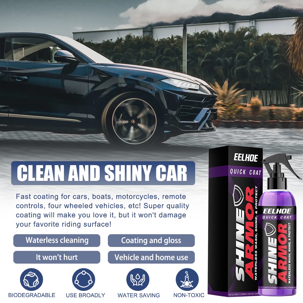 SHINE ARMOR Ceramic Coating Fortify Quick Coat Car Wax Polish Spray ...