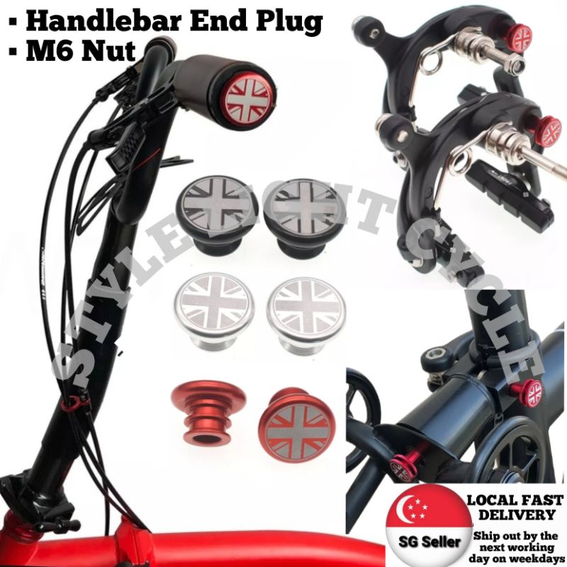 Handle Bar End Grip Plug M6 Nut Seat Nut Brompton Pikes 3sixty Camp ...