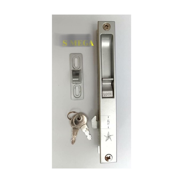 Aluminium Sliding Door Lock with Key (A6 25mm) | Shopee Singapore