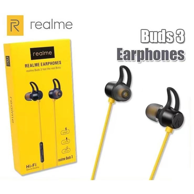 Realme Buds 3 Earphone Hi-res Audio Headset Headphone With Mic And ...