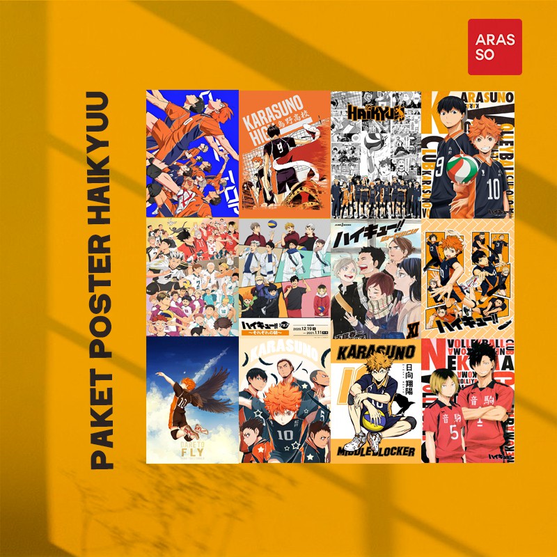 (12Pcs Poster) Poster Haikyuu Wall Decoration Bedroom Room Decor ...