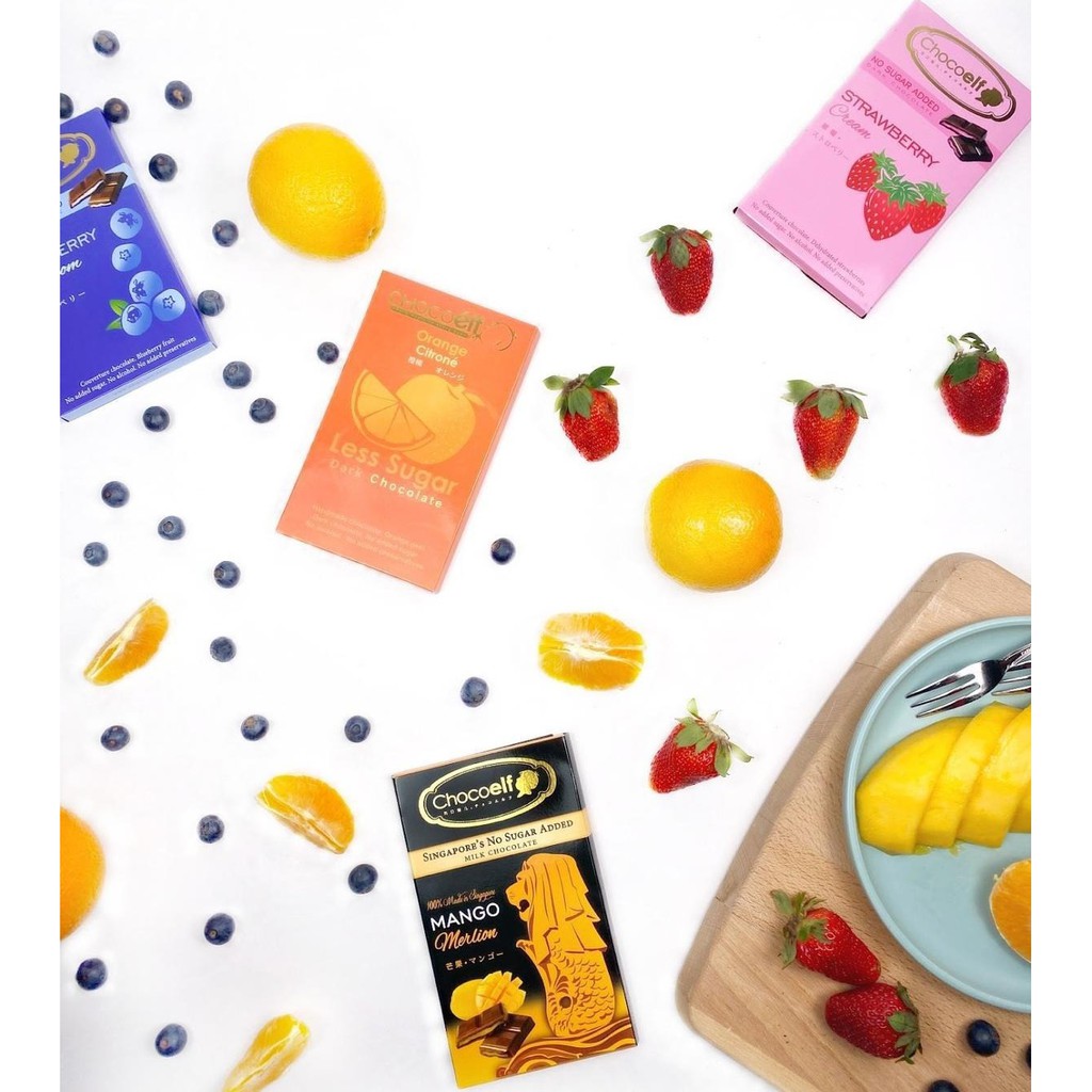 CHOCOELF Chocolate Bar Assorted Fruits 65g (No Added Sugar) | Shopee ...