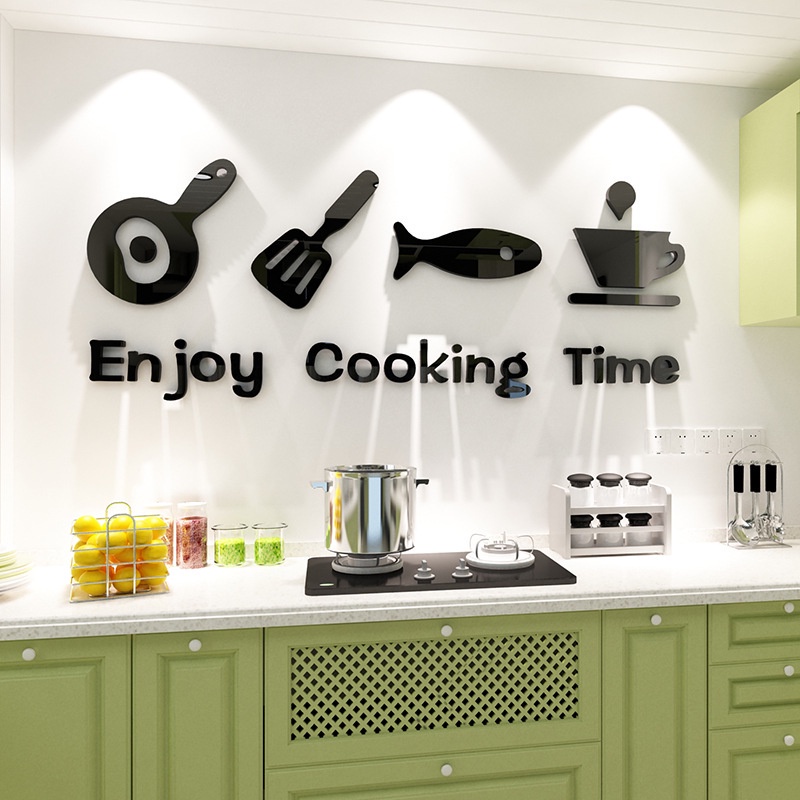 INS Scandinavian Minimalist Style / 3D Acrylic Restaurant Self-adhesive ...