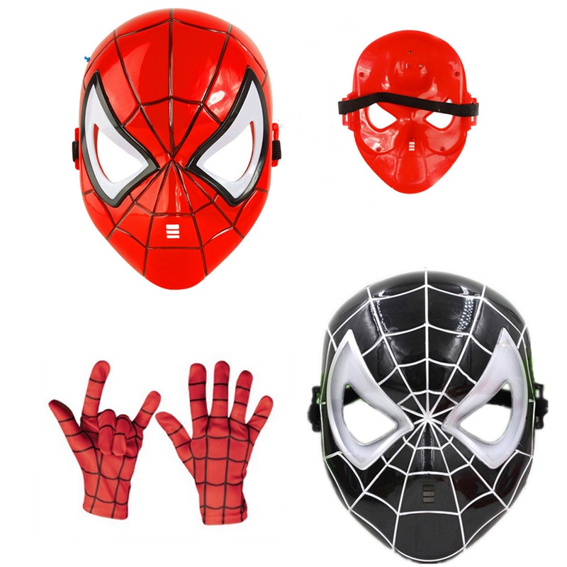 Marvel Super Hero Spider Man Toys Cosplay Costume LED Light Mask ...