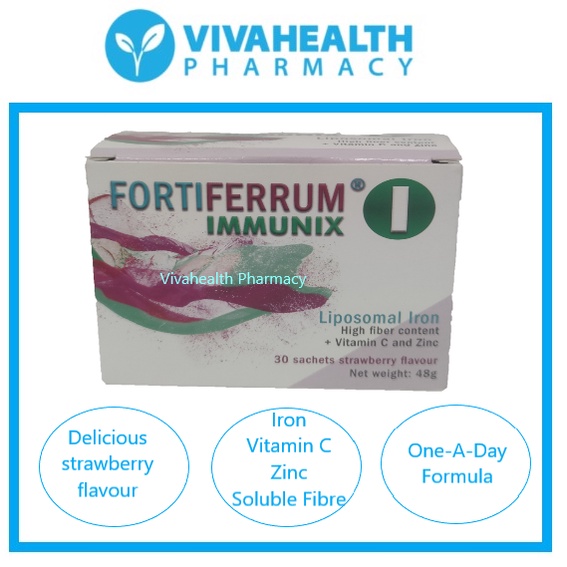 Fortiferrum Immunix - Iron, Vitamin C, Zinc and Fibre Supplementation ...