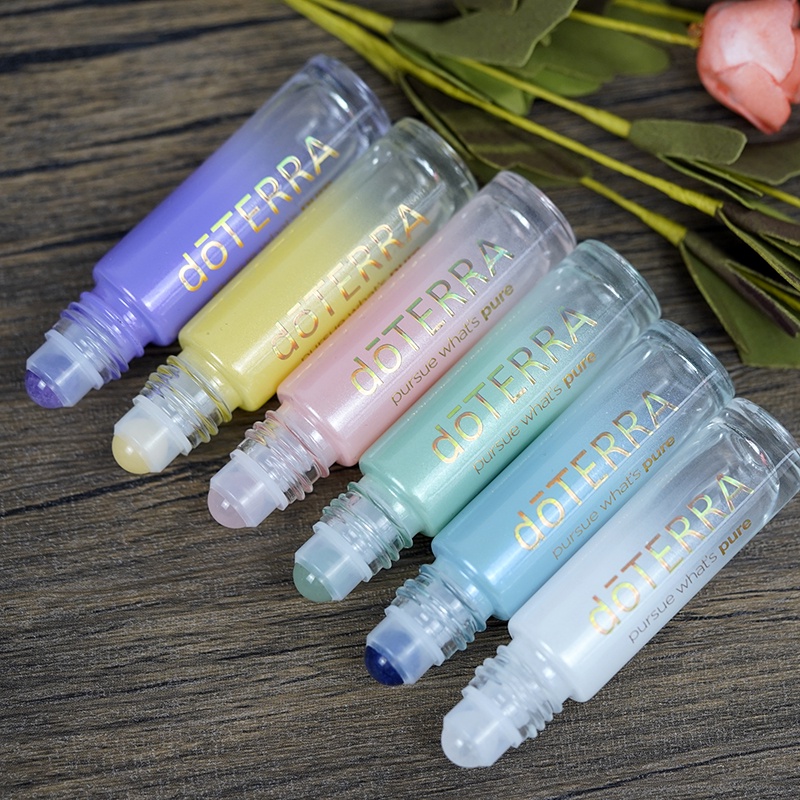 Doterra 10ml Candy Color Jade Roll-On Bottle Natural Gem Glass Perfume ...