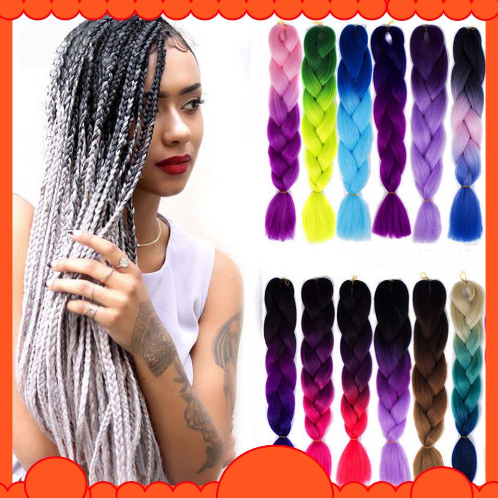 60cm/24'' Kanekalon Synthetic Jumbo Braiding Hair Extension Afro Twist ...