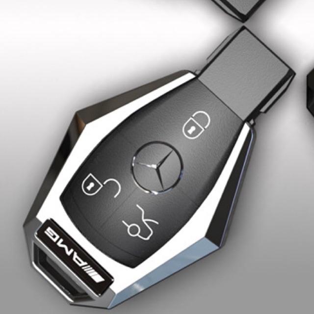 Benz Key Case AMG Carbon Fiber Ring Steel C Series W205 E w213 New s ...