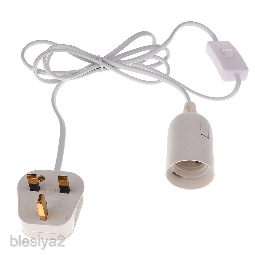 Cable Plug in Pendant Light Fitting with On/Off Switch E27 Holder UK ...