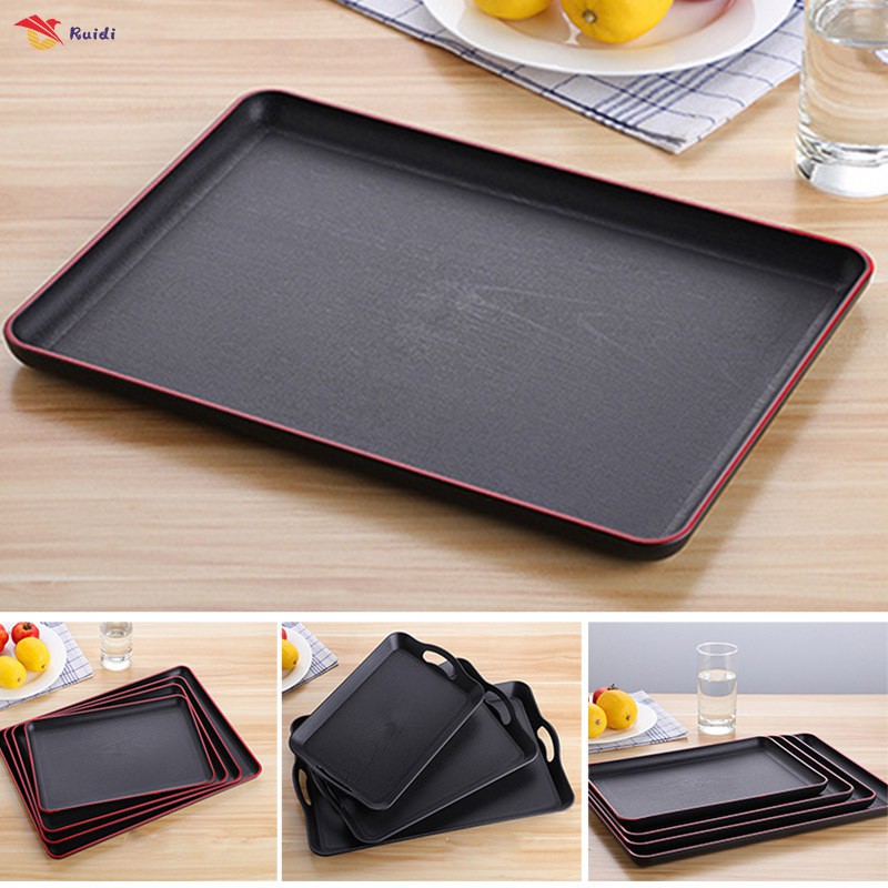 Serving Tray Rectangular Plastic Tray Food Serving Trays Anti-slip ...