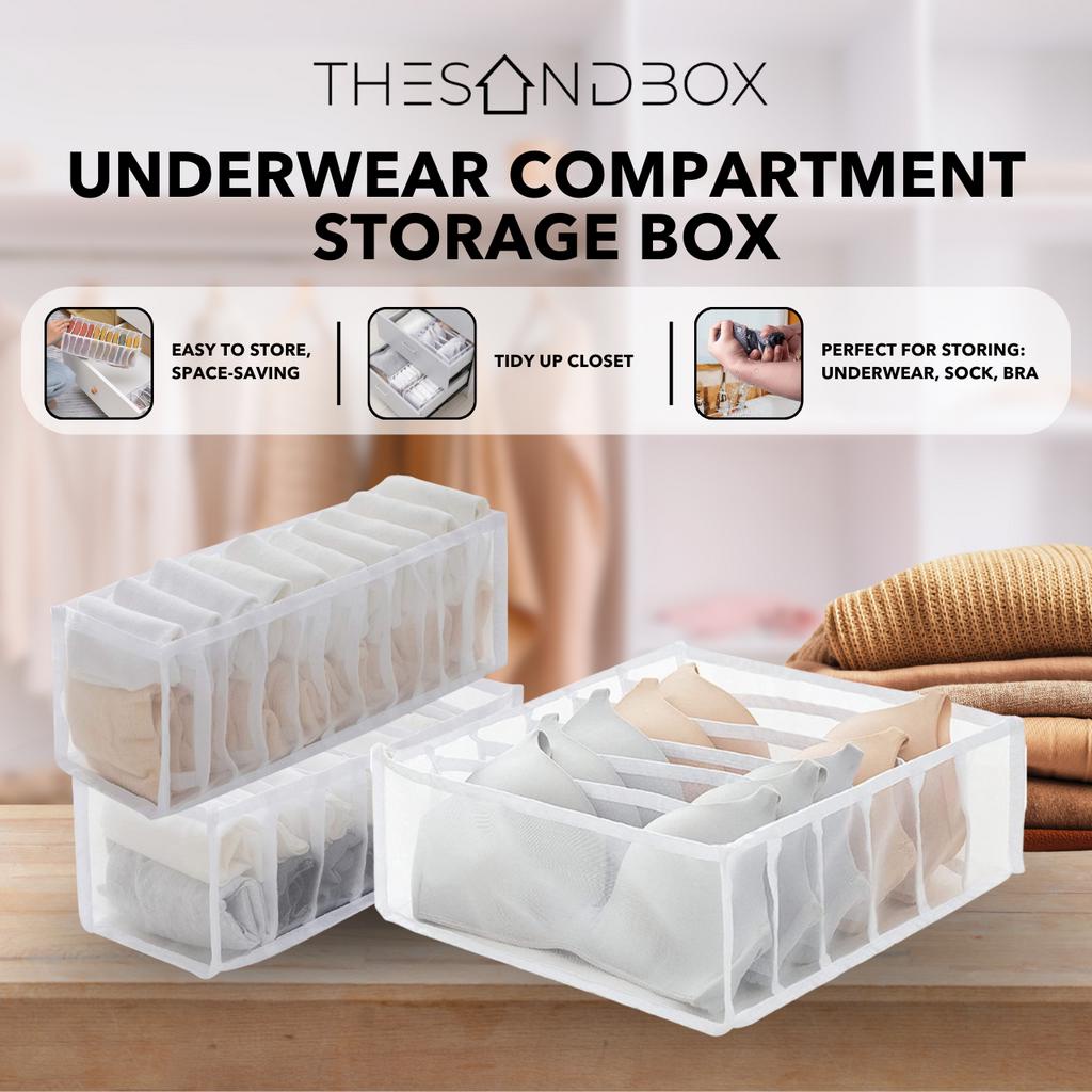 Underwear Compartment Storage Box [ Organizer Wardrobe Socks Bra