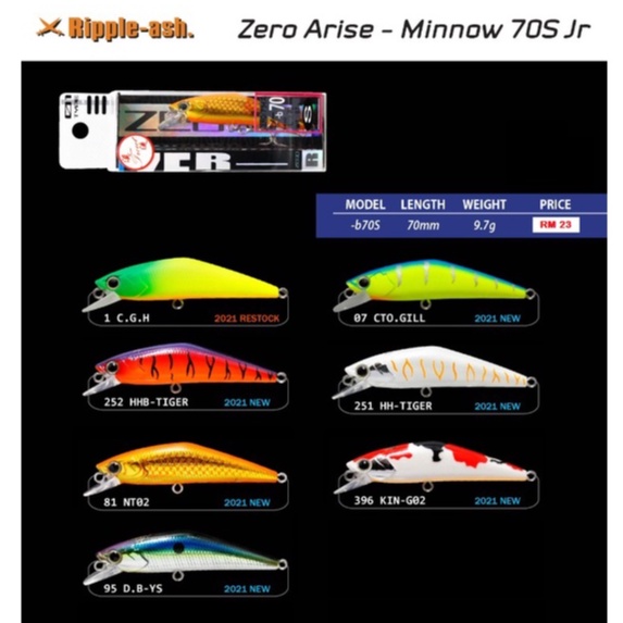 ZERO ARISE CHIKO MINNOW 70S SINKING MINNOW | Shopee Singapore