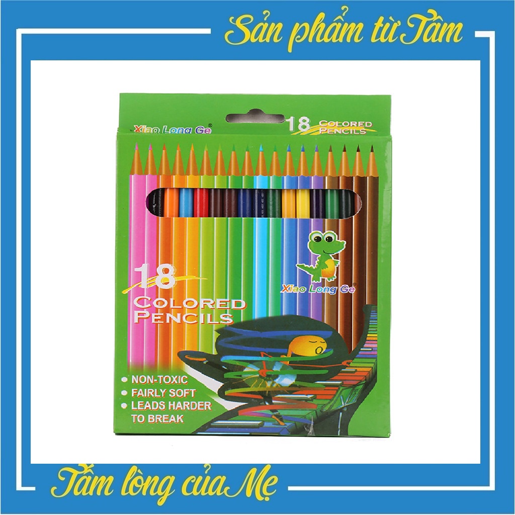 Wooden Colored Pencil Box 12/18/24 Colors (Blue Box) | Shopee Singapore