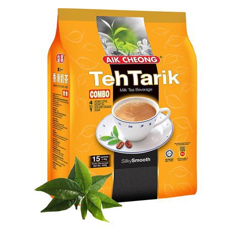 Aik Cheong Teh Tarik Combo 4 In 1 Coffee Milk Tea (15 Packs x 40g ...