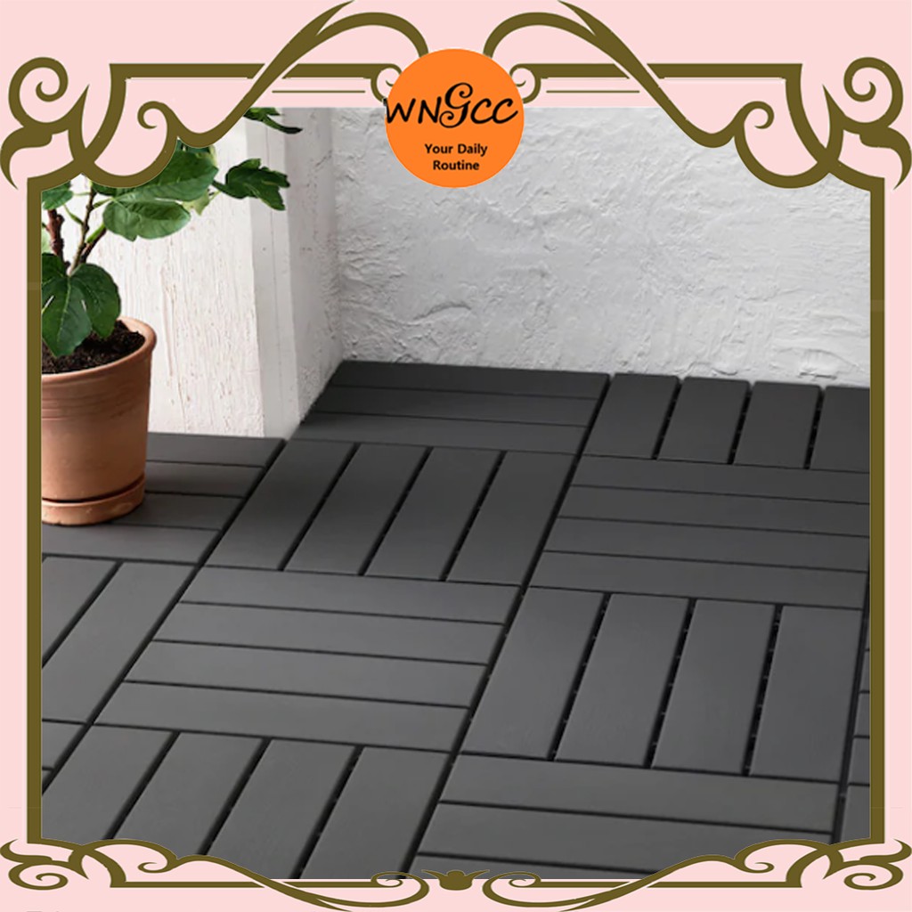 IKEA RUNNEN Weather Resistance Dark Grey Floor Decking Indoor Outdoor ...