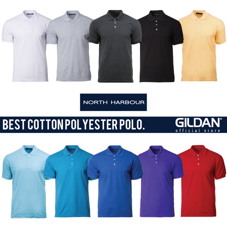 Gildan x North Harbour Unisex Polo Shirt NHB2400 | Shopee Singapore