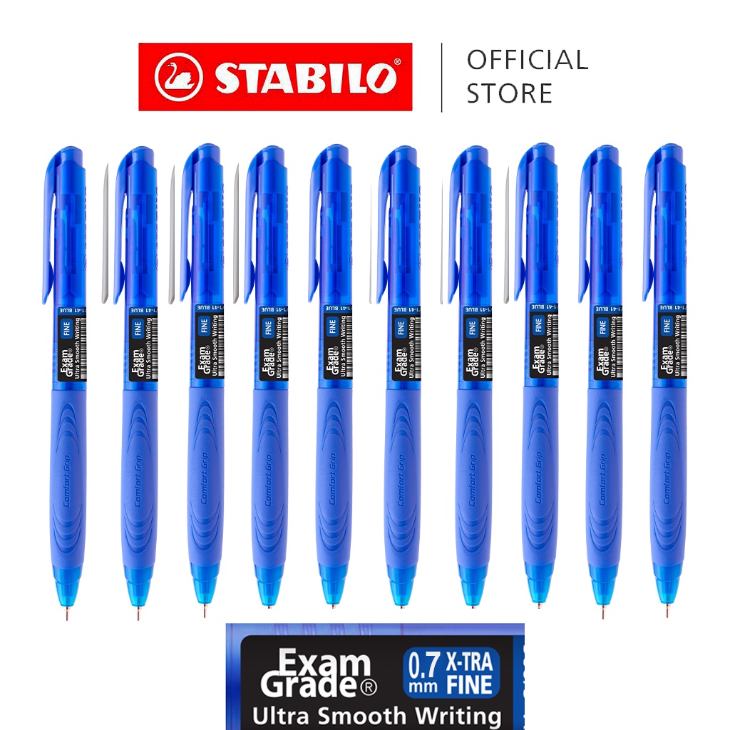 Stabilo 388 Exam Grade Retractable Ball Pen 0.5mm/ 0.7mm Needle Point ...
