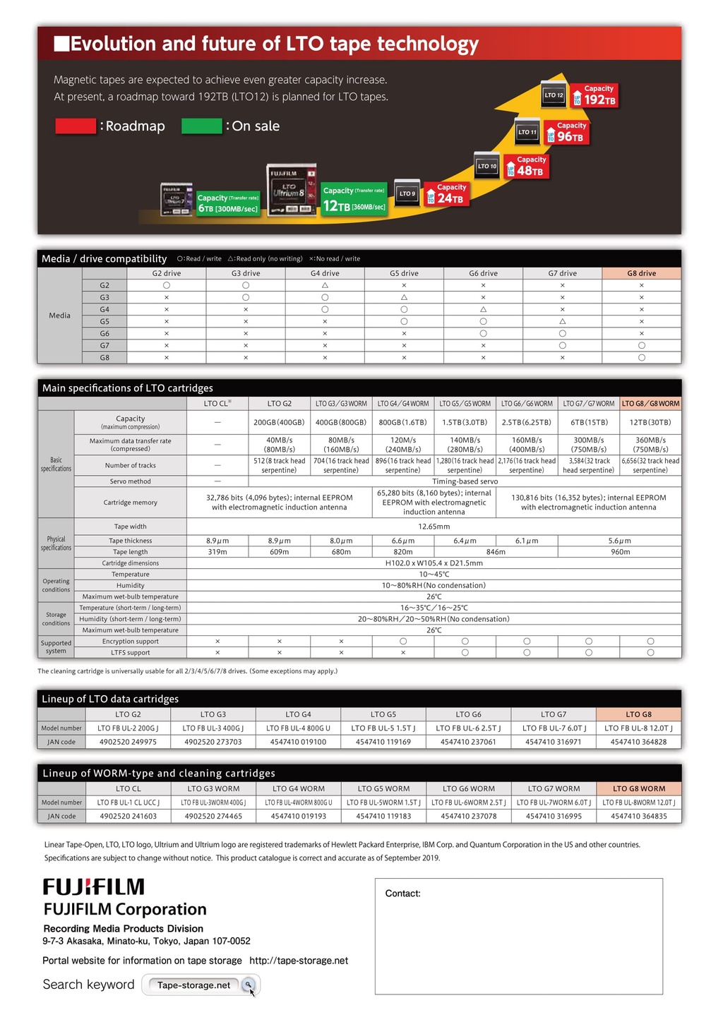 Fujifilm LTO Ultrium 8 Tapes Cartridges LTO8 LTO 8 | Shopee Singapore