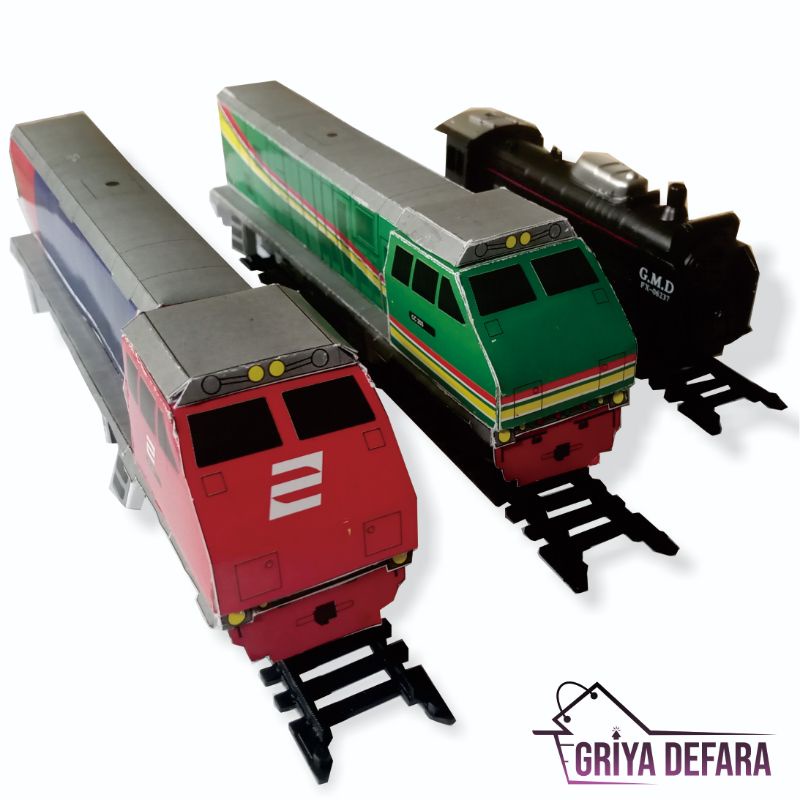 MESIN GRIYADEFARA PAPERCRAFT TRAIN LOCOMOTIVE CC 203 CC203 HO SCALE 1/ ...