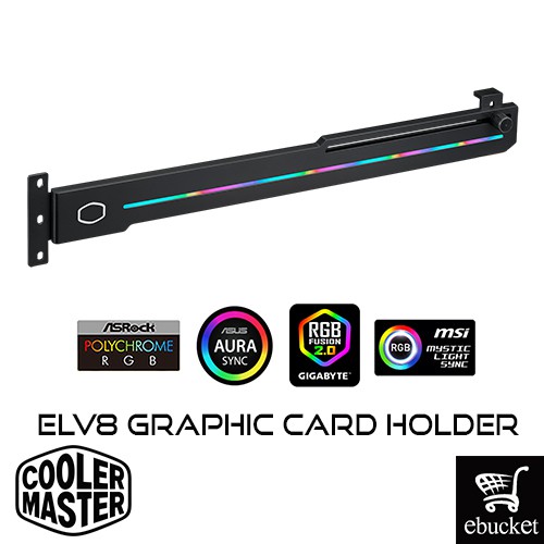 Cooler Master ELV8 Universal Graphics Card Holder, ARGB Illumination ...
