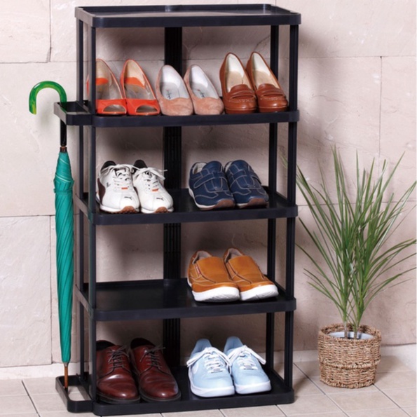 ALGO store Japan i-Zucc wide Shoe rack , Black Rack, 4 or 5 tier ...