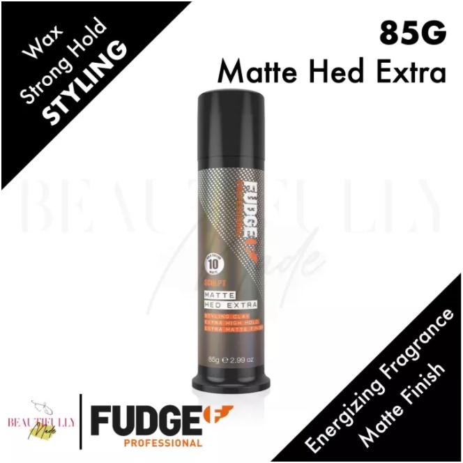 Fudge Matte Hed Extra 85g - Strong Hold Texture Paste Wax Styling Clay ...