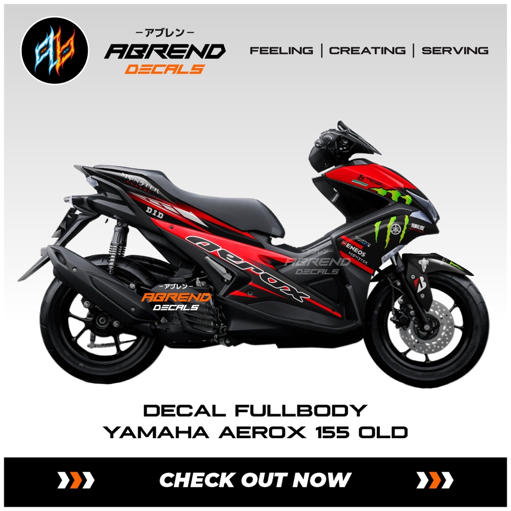 Aerox 155 Old Graphic Custom Fullbody Decal / Yamaha Aerox motorbike ...