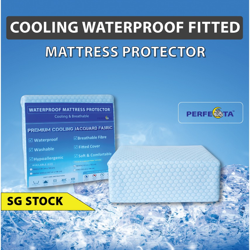 Perfecta Cooling Mattress Protector - 5 Star Hotel Cool Ice Fitted ...